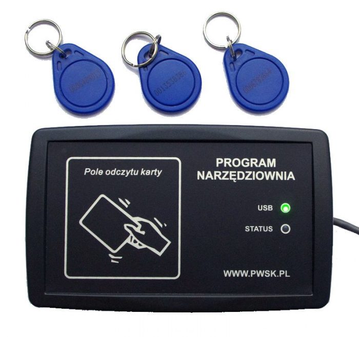 Czytnik USB RFID 125 kHz Unique - emulator klawiatury przez USB